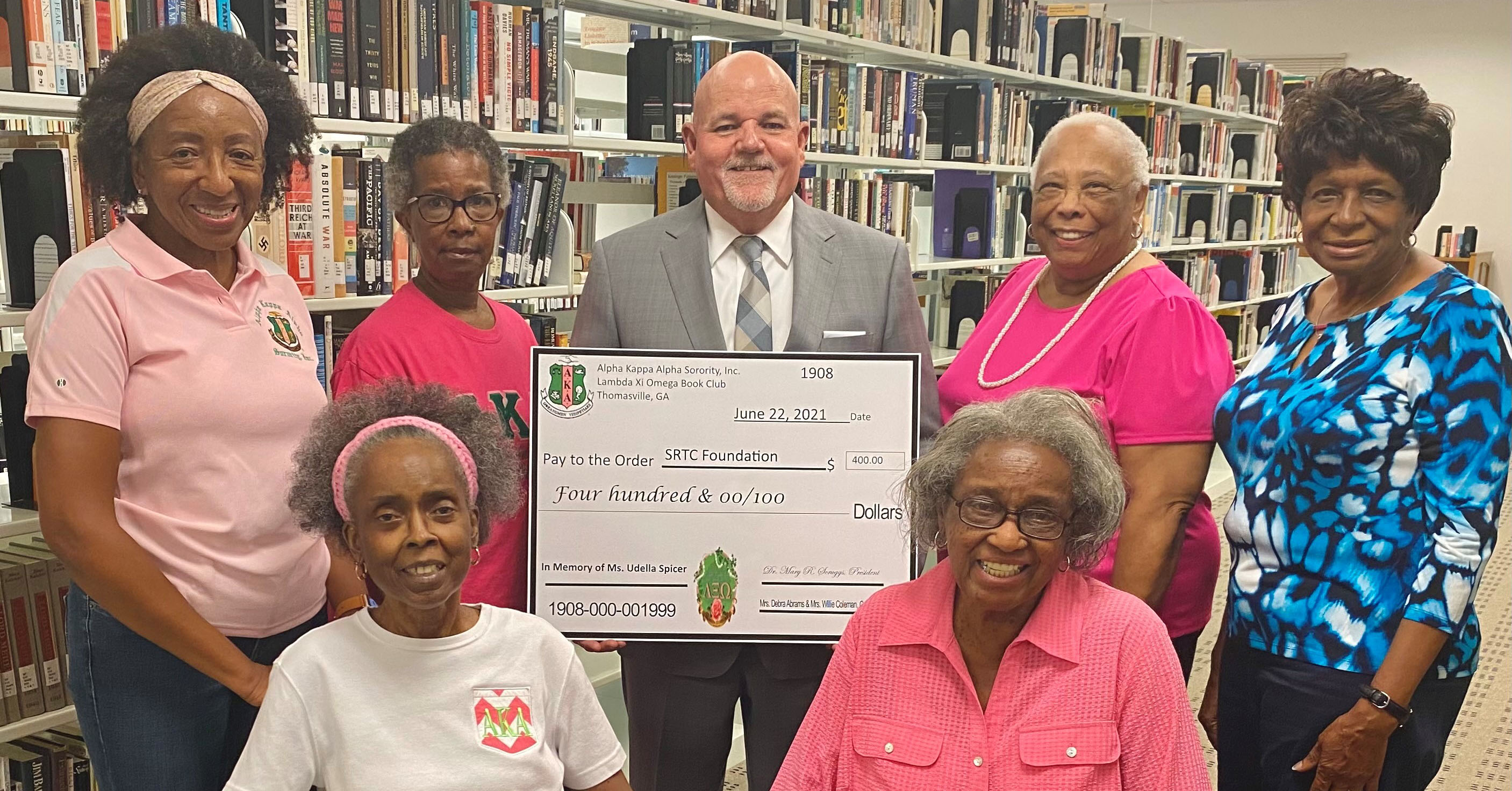 Sorority Sisters' Donation in Memory of Udella Spicer to Benefit SRTC ...